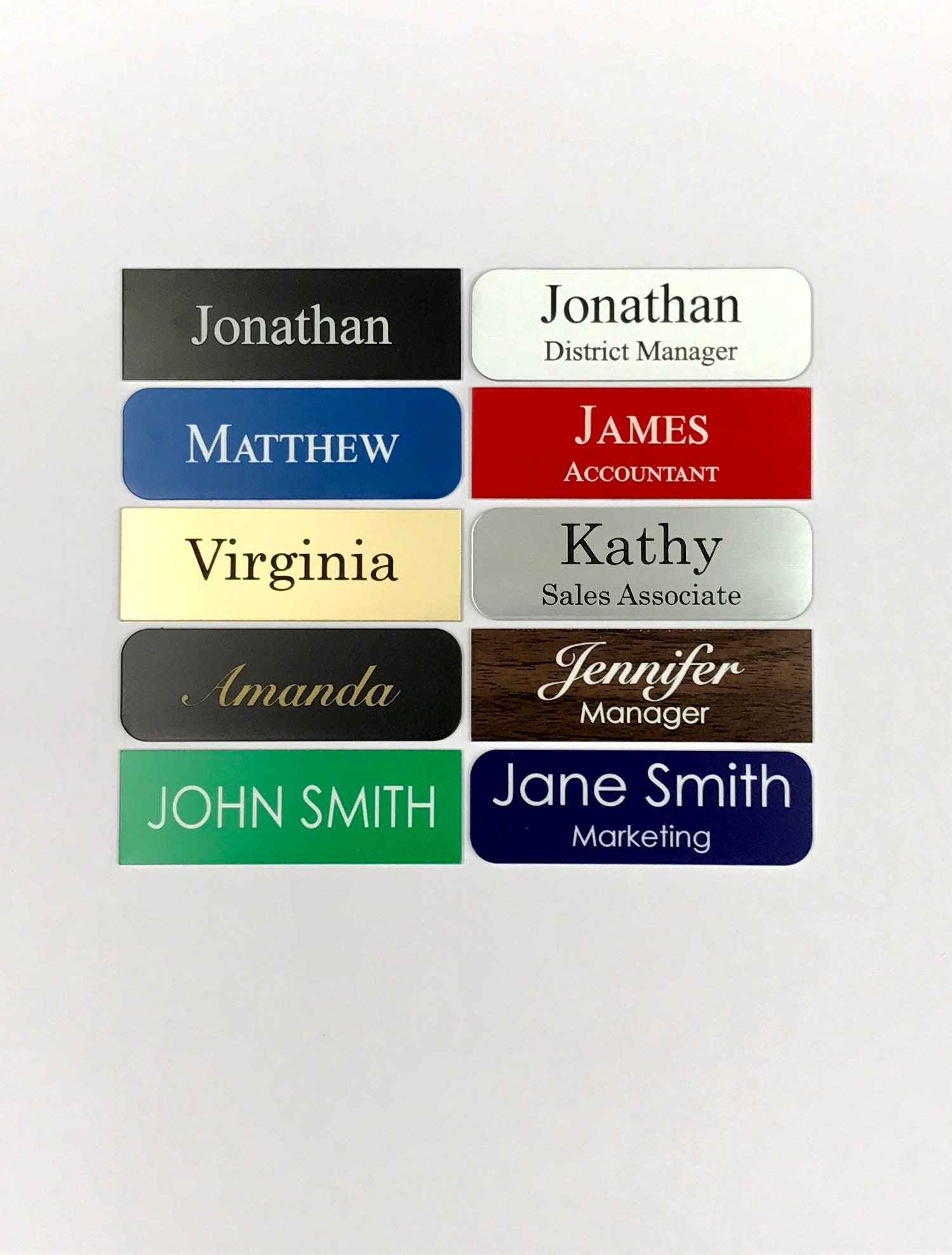 1X3 Employee Personalized Name Tag Badge Pin or Magnet | Etsy