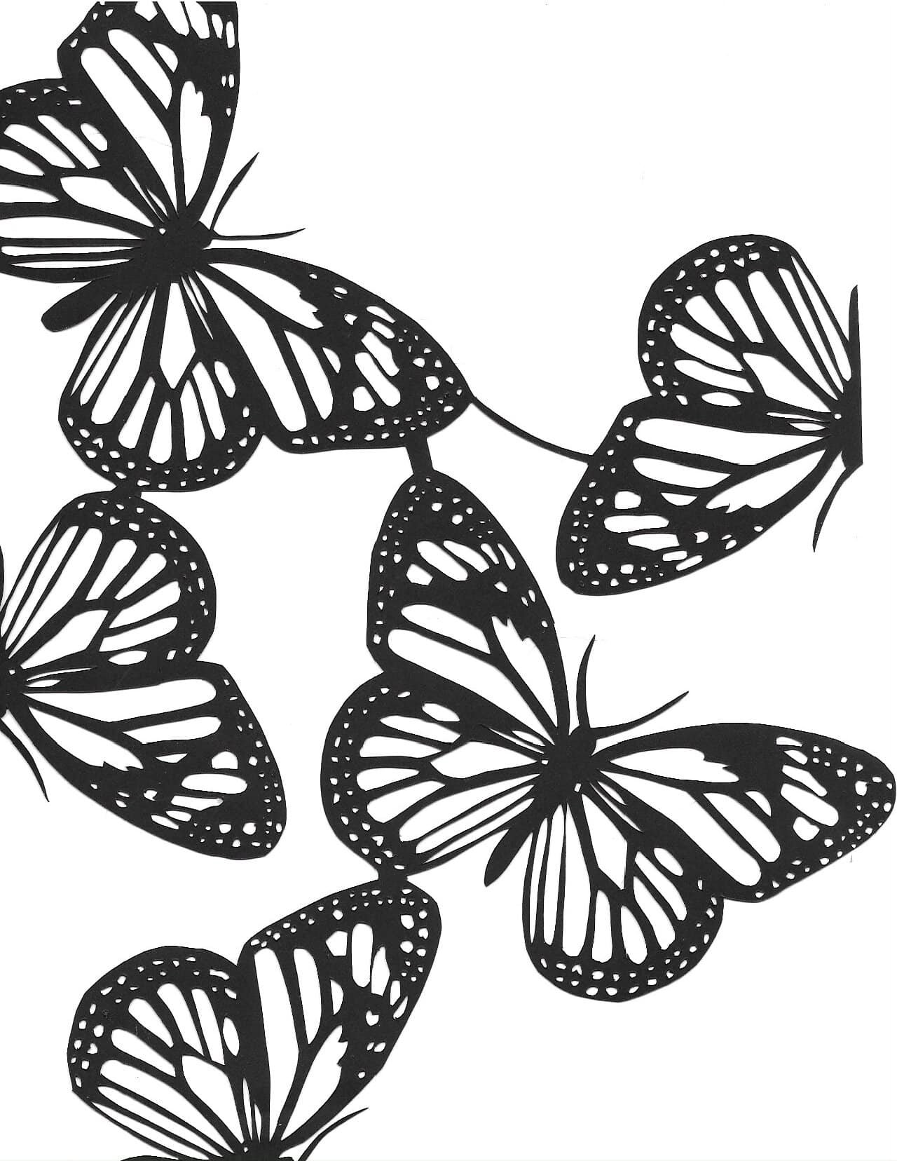 Butterfly Flutter Papercut Template - Etsy