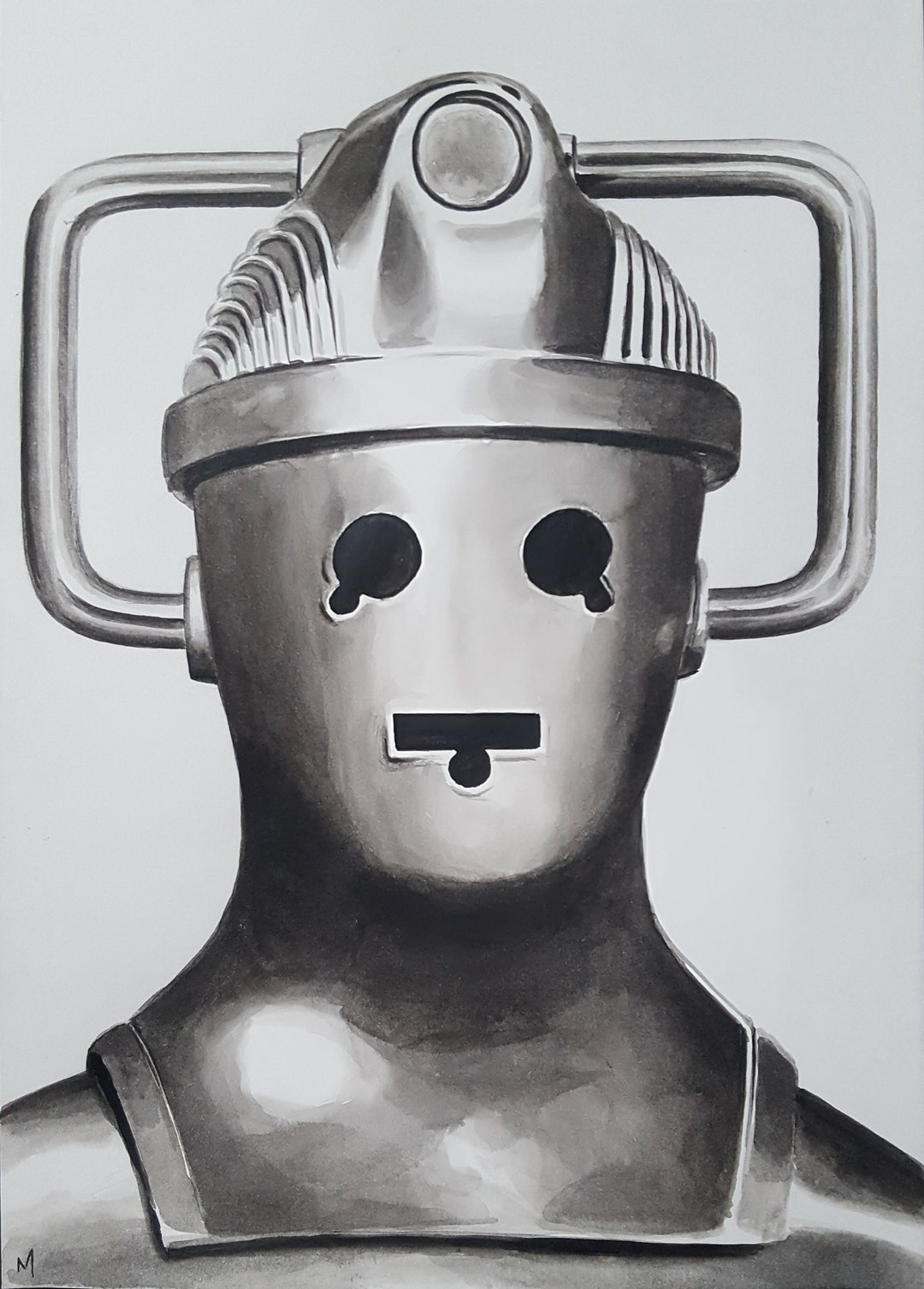 Dr Who DOCTOR WHO Original Art - Cyberman Mk III 'the Wheel in Space ...