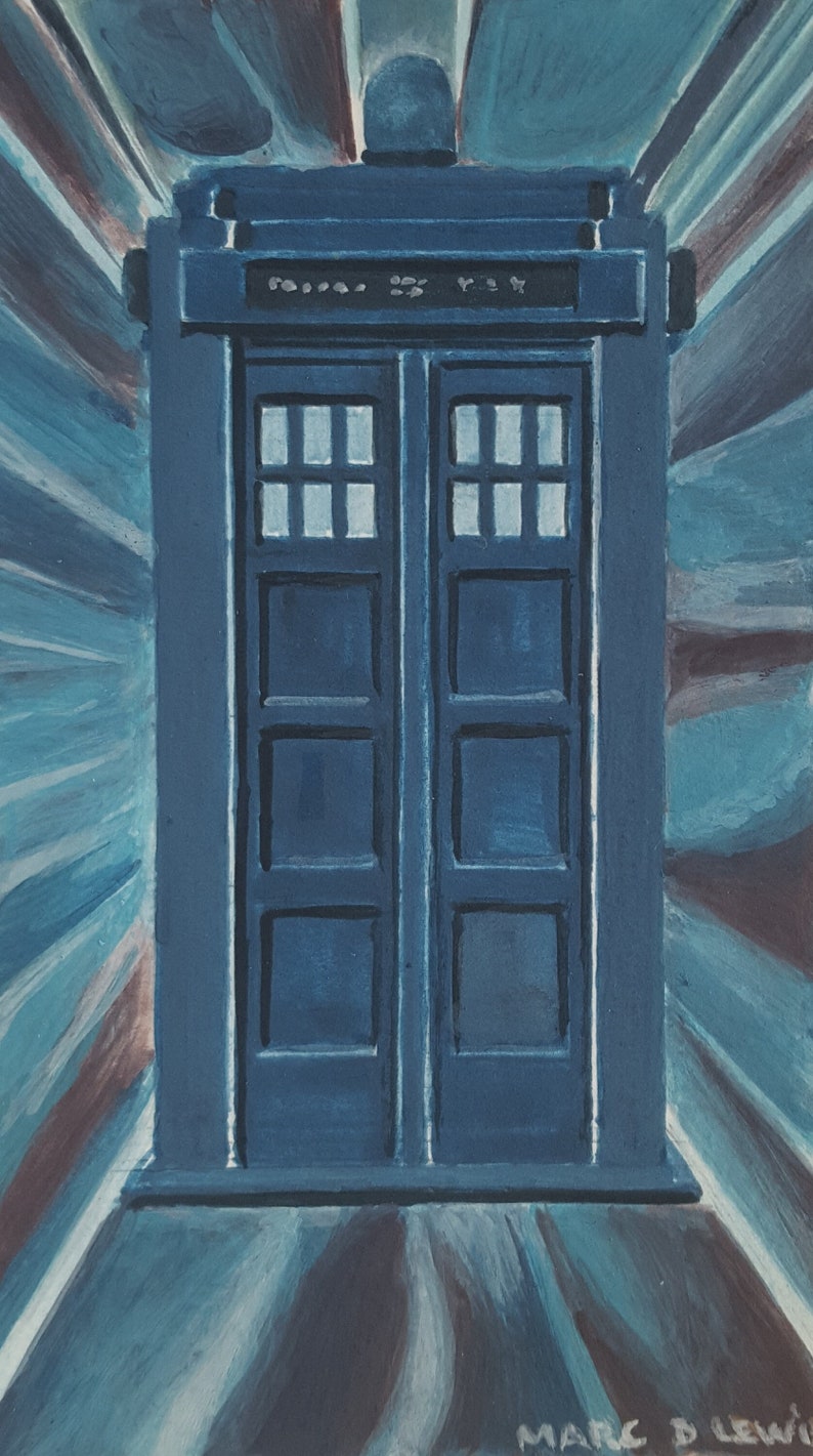 Dr Who DOCTOR WHO Original Art - 'TARDIS' Original Acrylic Painting on ...