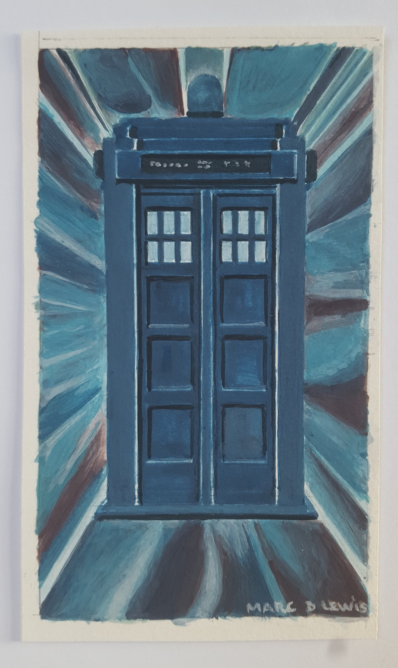 Dr Who DOCTOR WHO Original Art - 'TARDIS' Original Acrylic Painting on ...