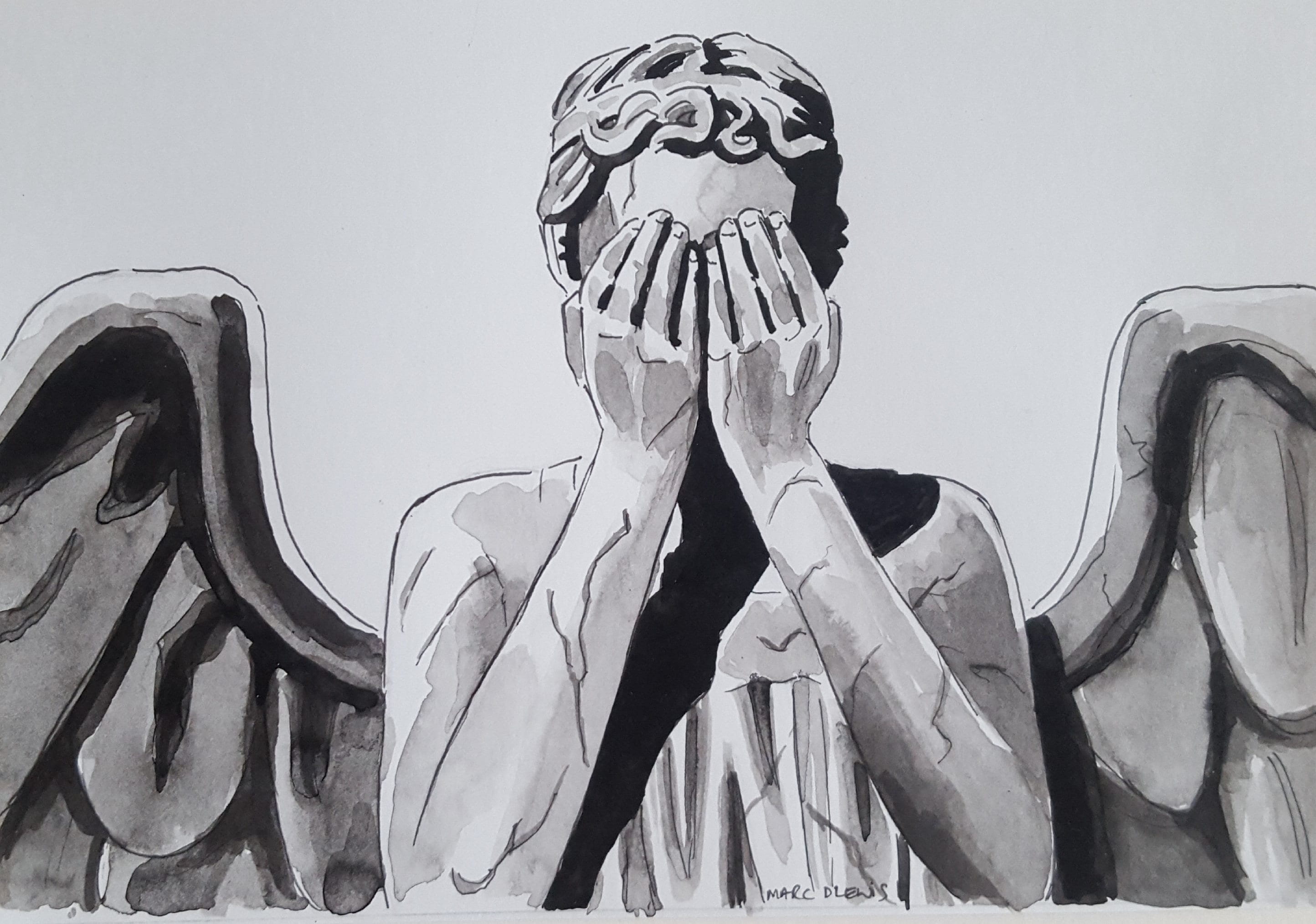 Doctor Who Weeping Angel Drawing