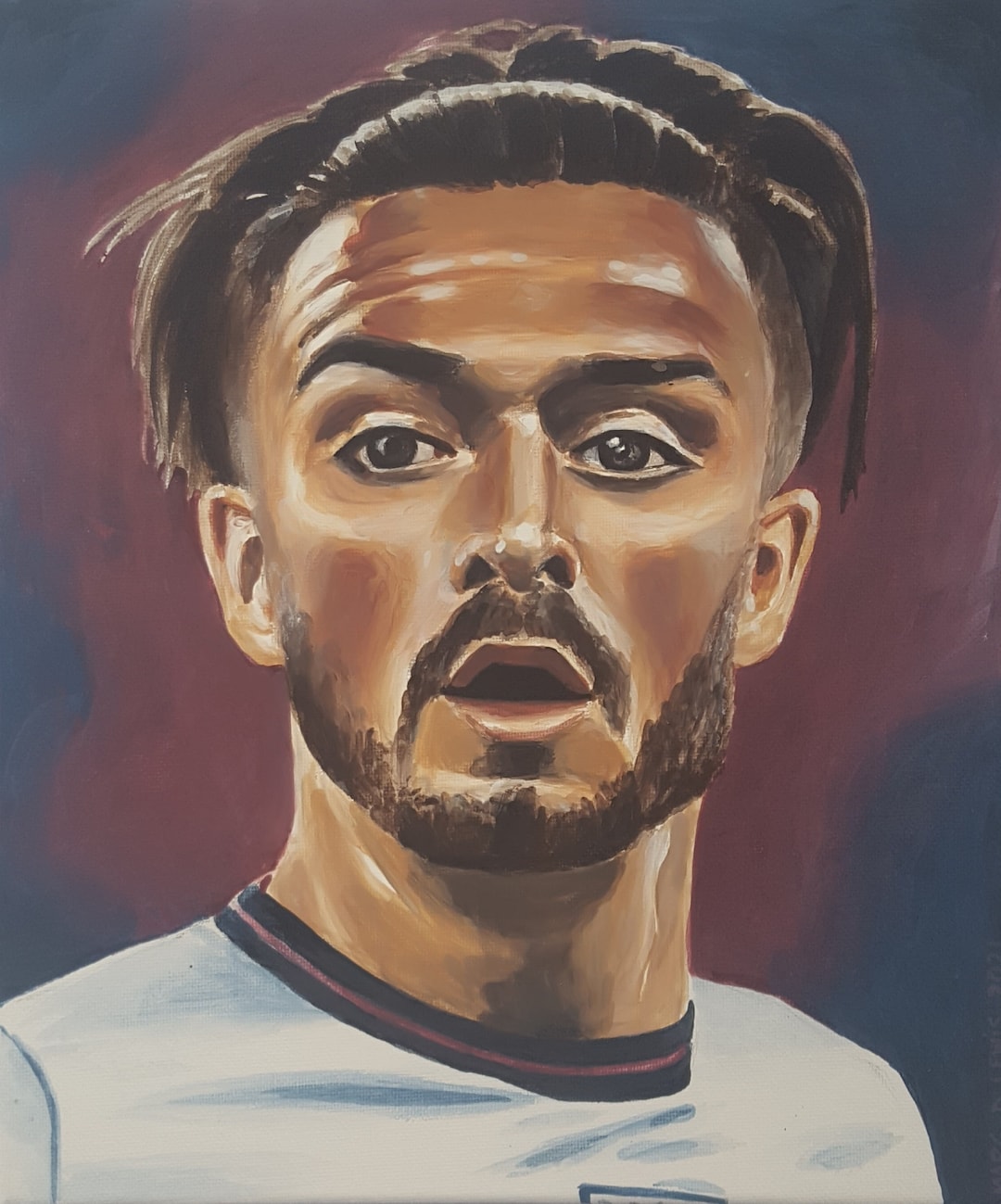 JACK GREALISH EURO 2020 Original Acrylic Canvas Painting (manchester ...