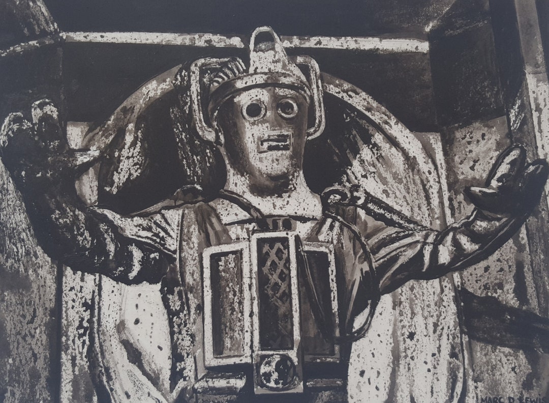 Dr Who DOCTOR WHO Original Art - CYBERMAN 'tomb of the Cybermen ...