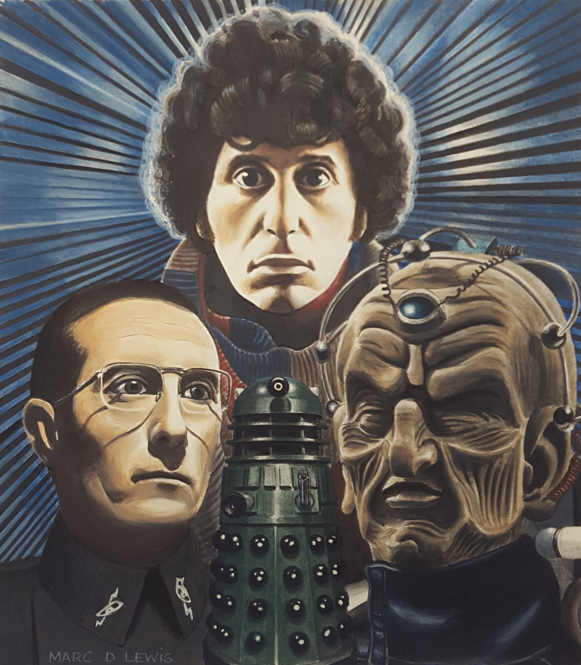 DOCTOR WHO ORIGINAL Art 'genesis of the Daleks' 4th Doctor/ Tom Baker ...