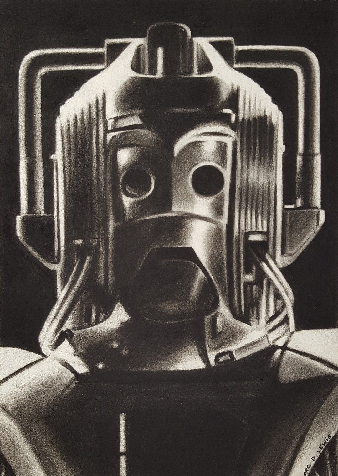 Dr Who DOCTOR WHO Original Art - CYBERMAN Cyber Leader 'earthshock ...