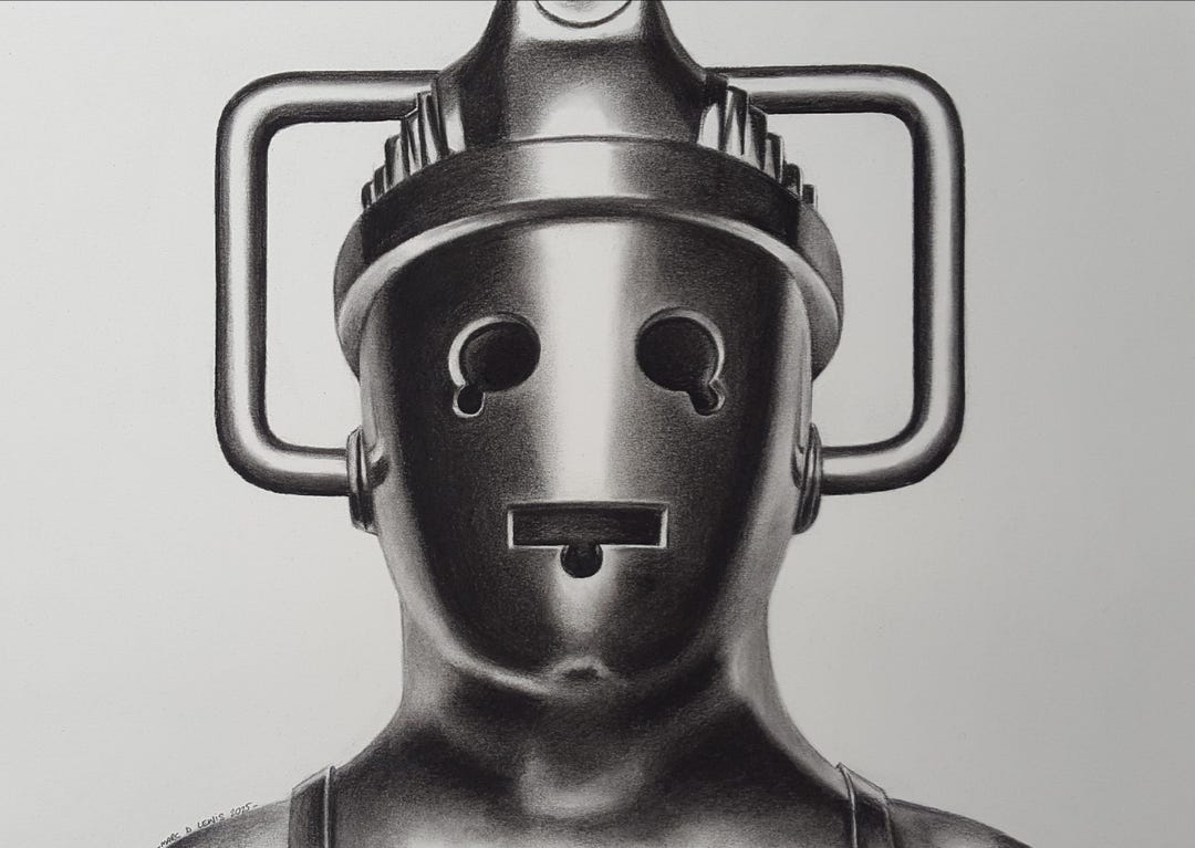 Dr DOCTOR WHO Original Art - CYBERMAN Mk 3 'the Wheel in Space ...