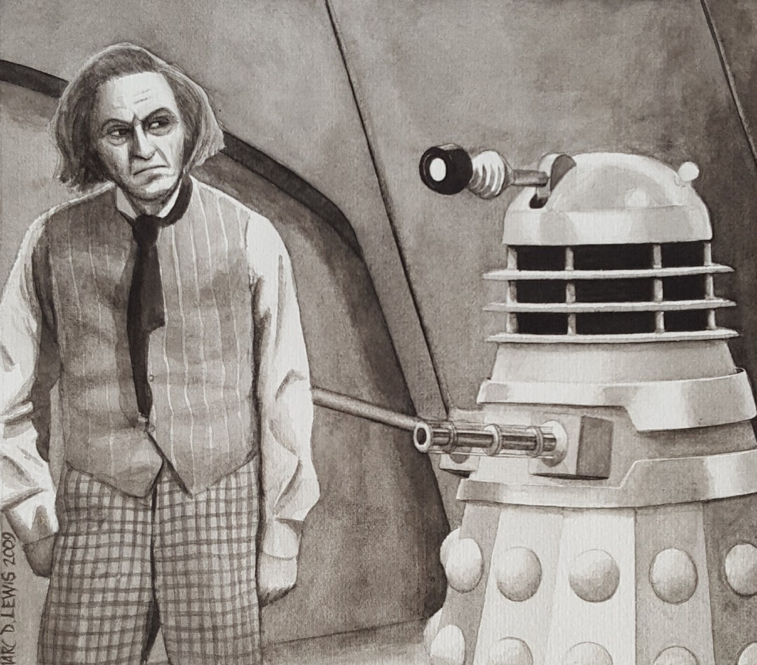 Doctor Who DR WHO ORIGINAL Art - 1st First Doctor, William Hartnell ...