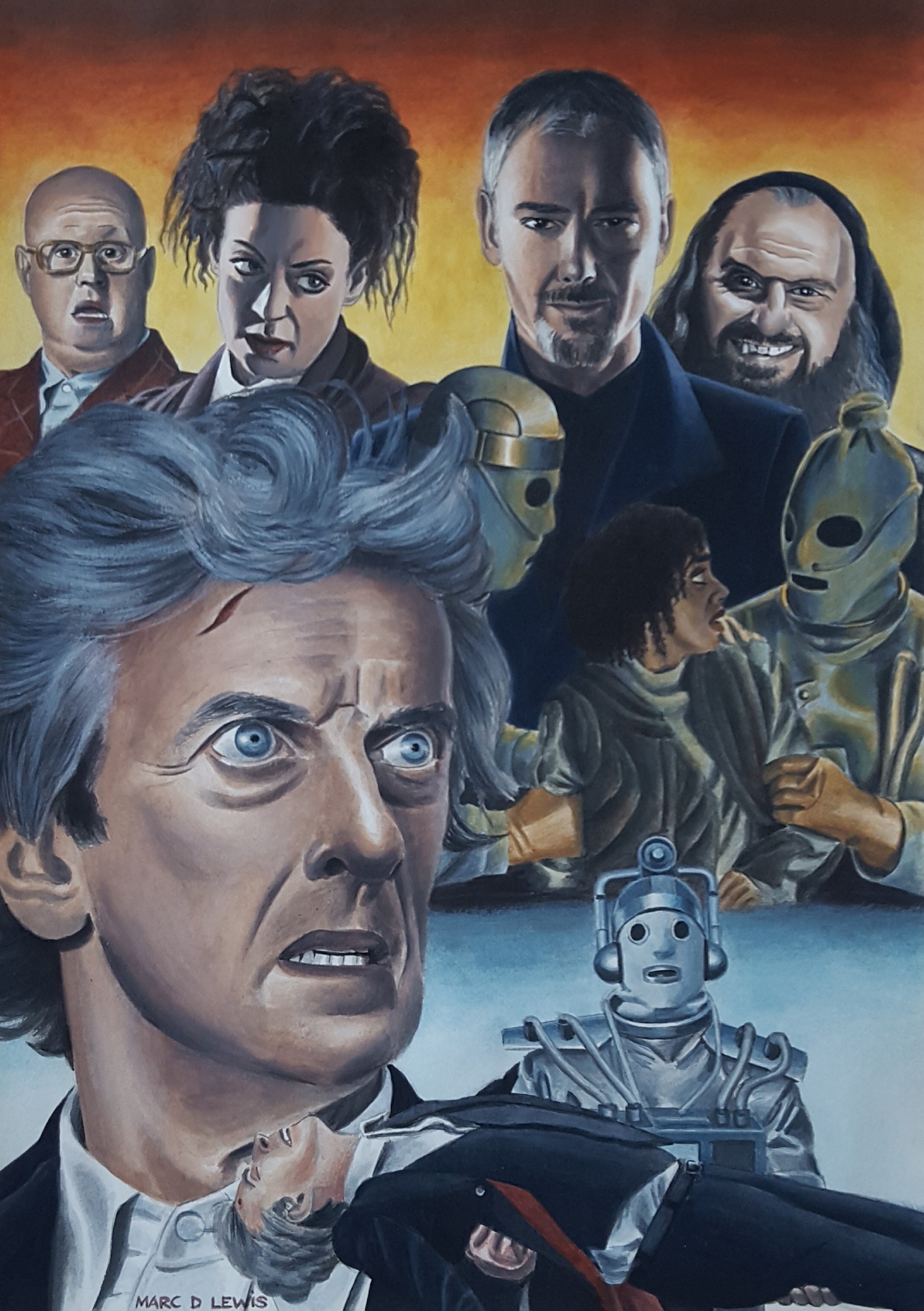 Doctor Who DR WHO ORIGINAL Art - 12th Doctor, Cyber Man, Master, Missy ...