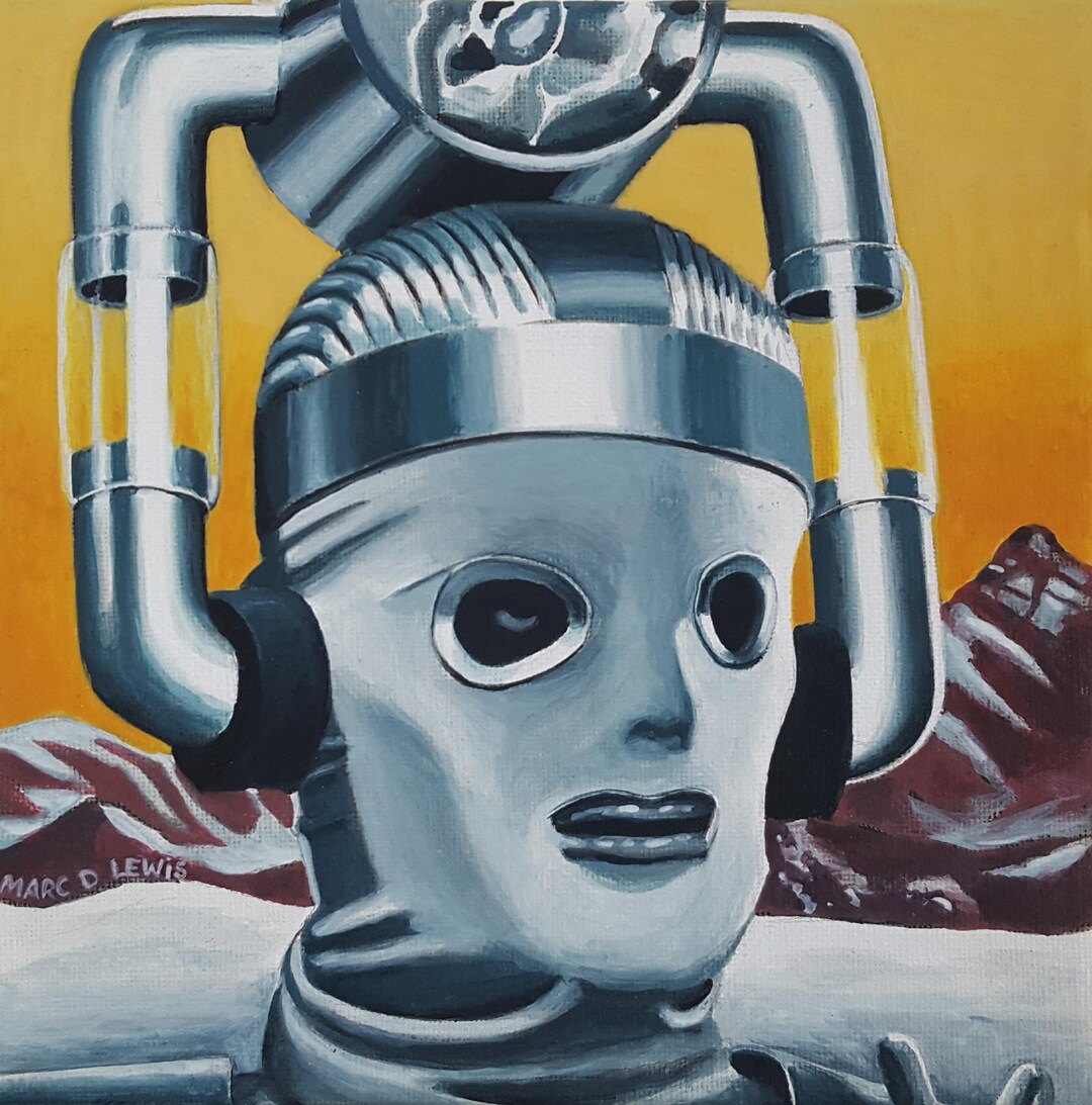 Dr DOCTOR WHO - CYBERMAN 'the Tenth Planet' Original Acrylic Canvas ...