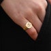 Gold Bee Engraved Signet Ring - Etsy