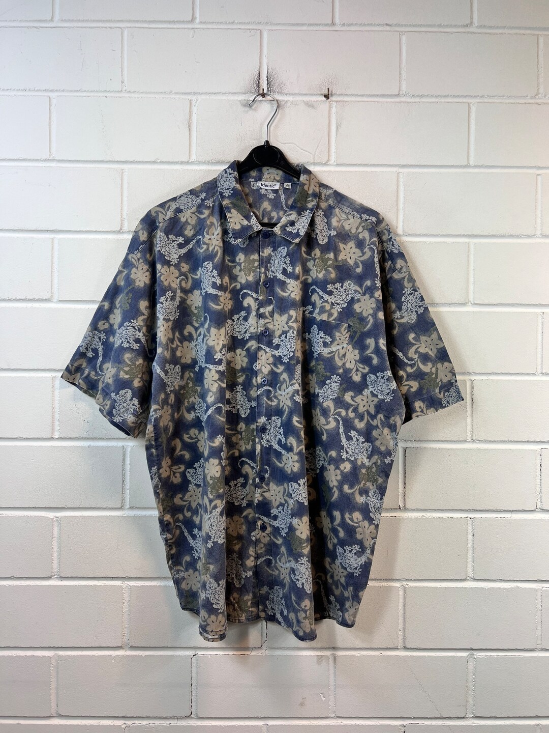 Vintage Size XL Crazy Pattern Shirt Short Sleeve 80s 90s - Etsy