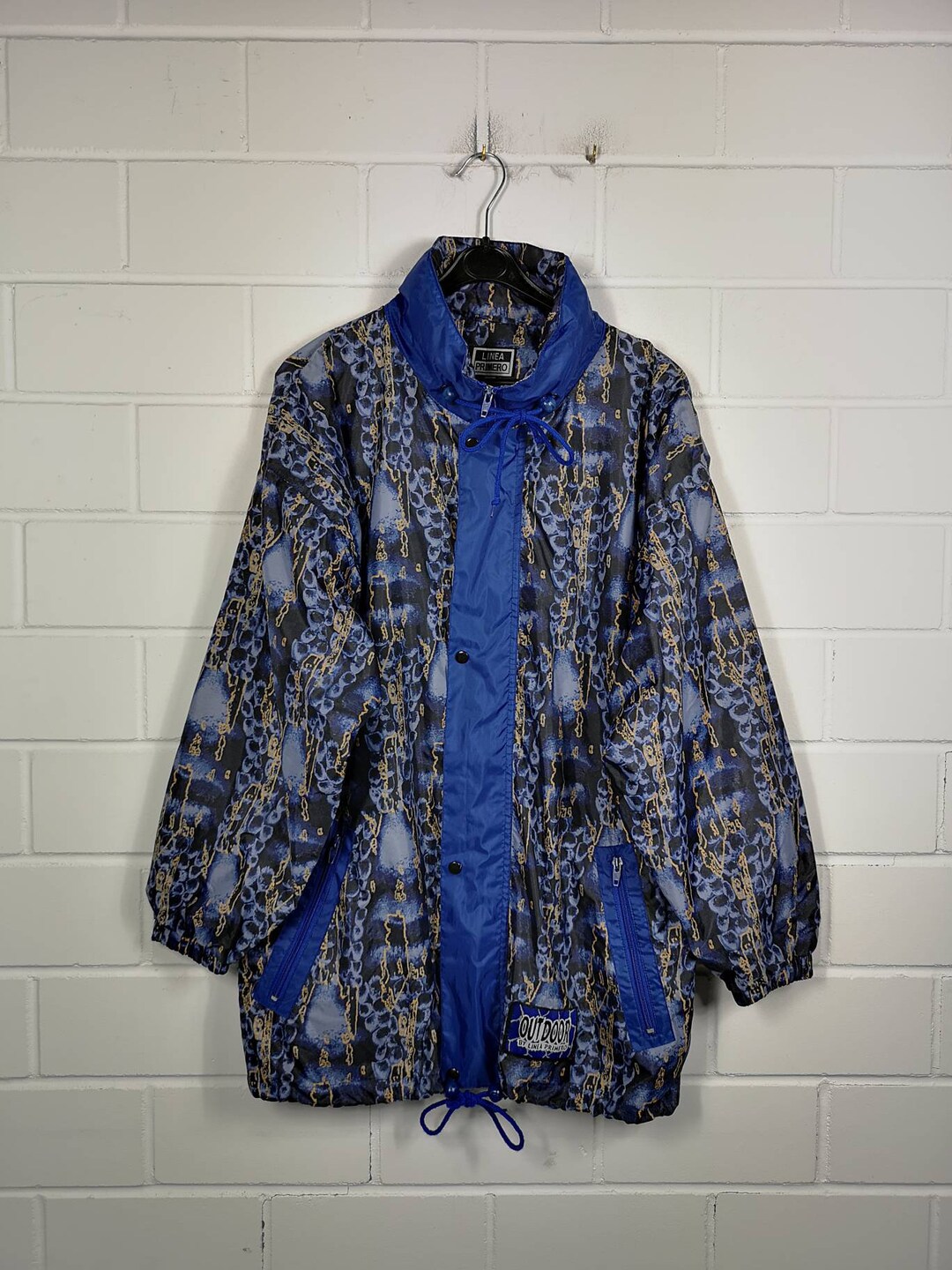 Vintage Size M/L Crazy Pattern Rain Jacket Rain Jacket Windbreaker ...