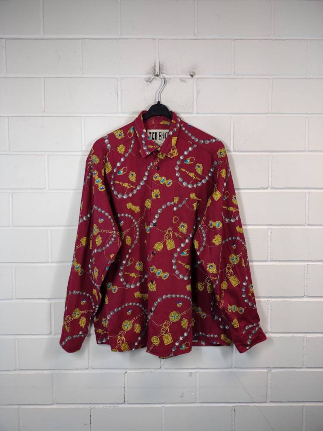 Vintage Size XL crazy pattern Shirt Hemd long Sleeves 80s 90s - Etsy.de
