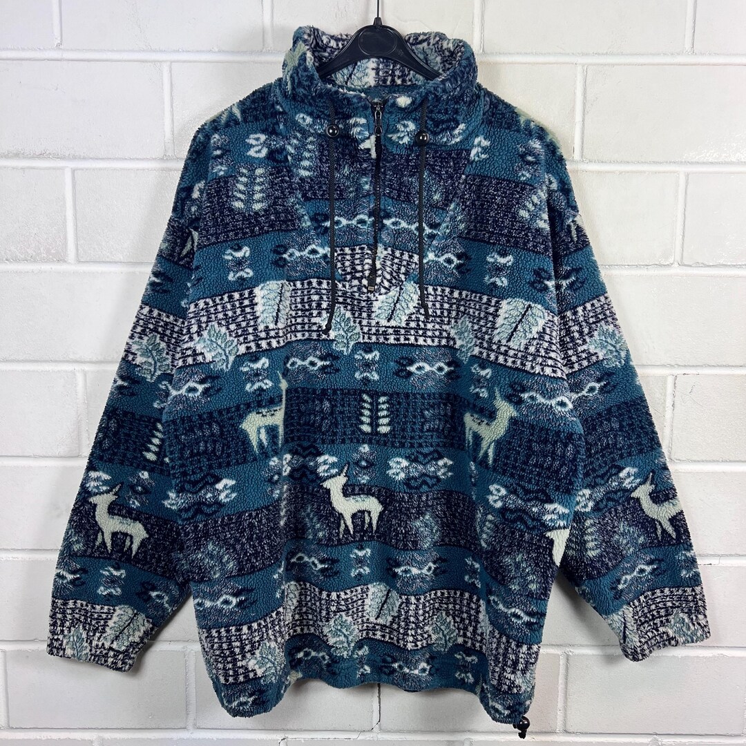 Vintage Campagnolo Size M - L Teddy Fleece Sweater Pullover Pattern ...