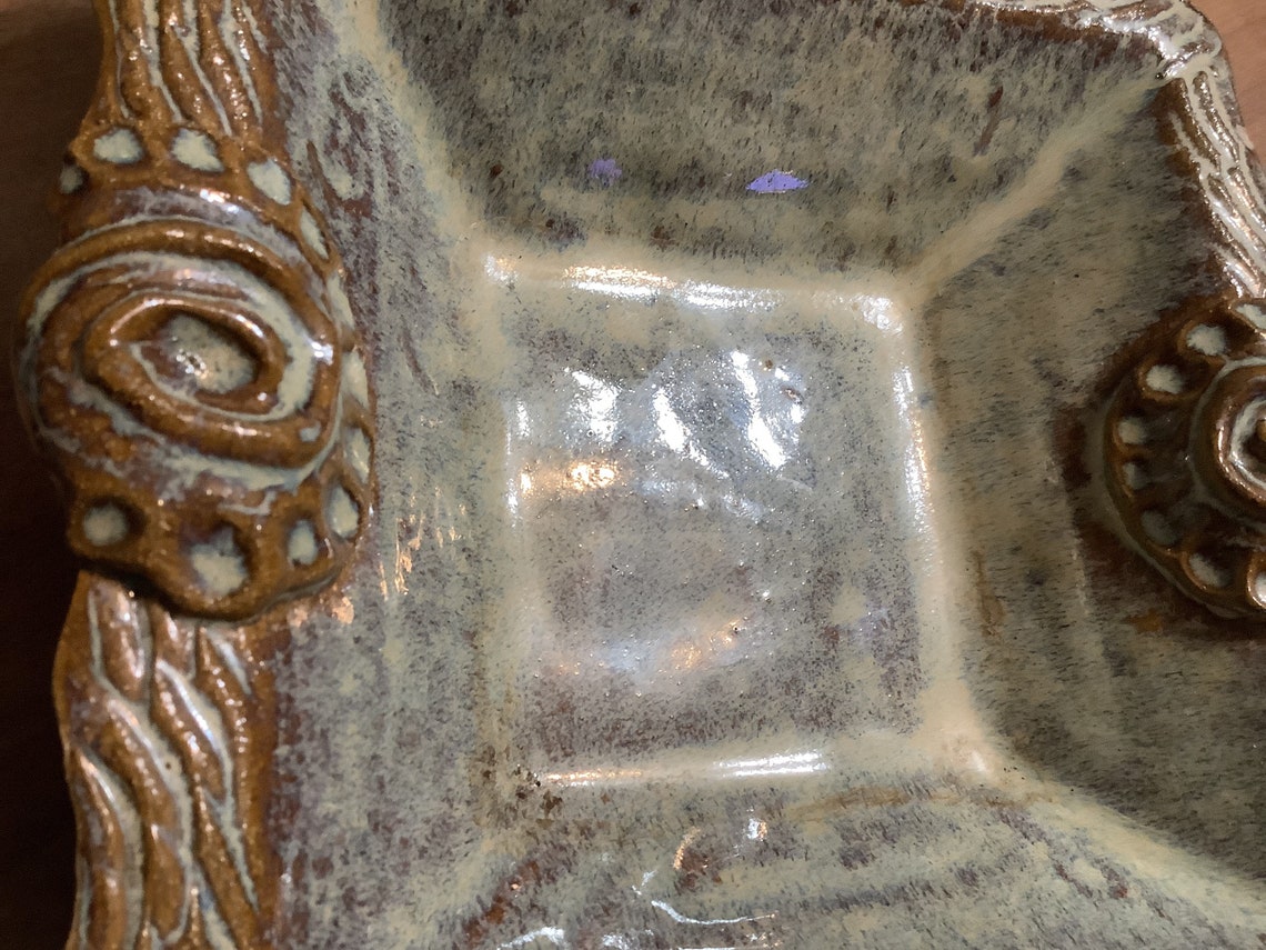 Studio Art Pottery Signed by Artist David Decorative Bowl Washed Earth ...