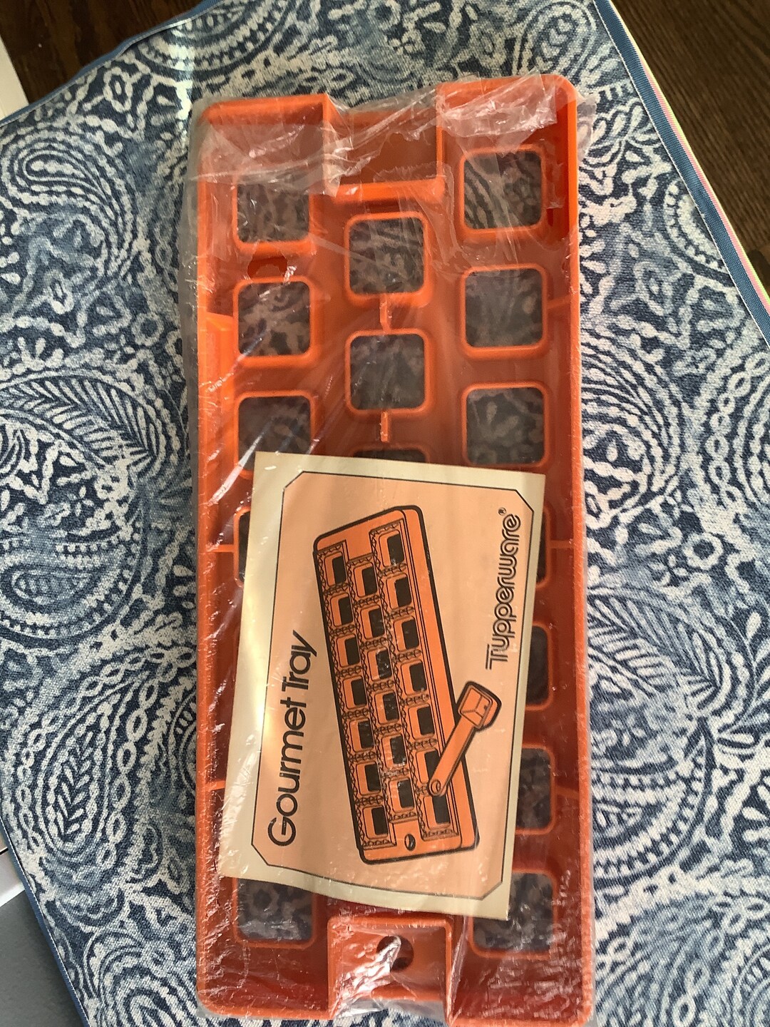 Vintage Tupperware Orange Gourmet Tray With Booklet and Scoop ~ NEW Old ...