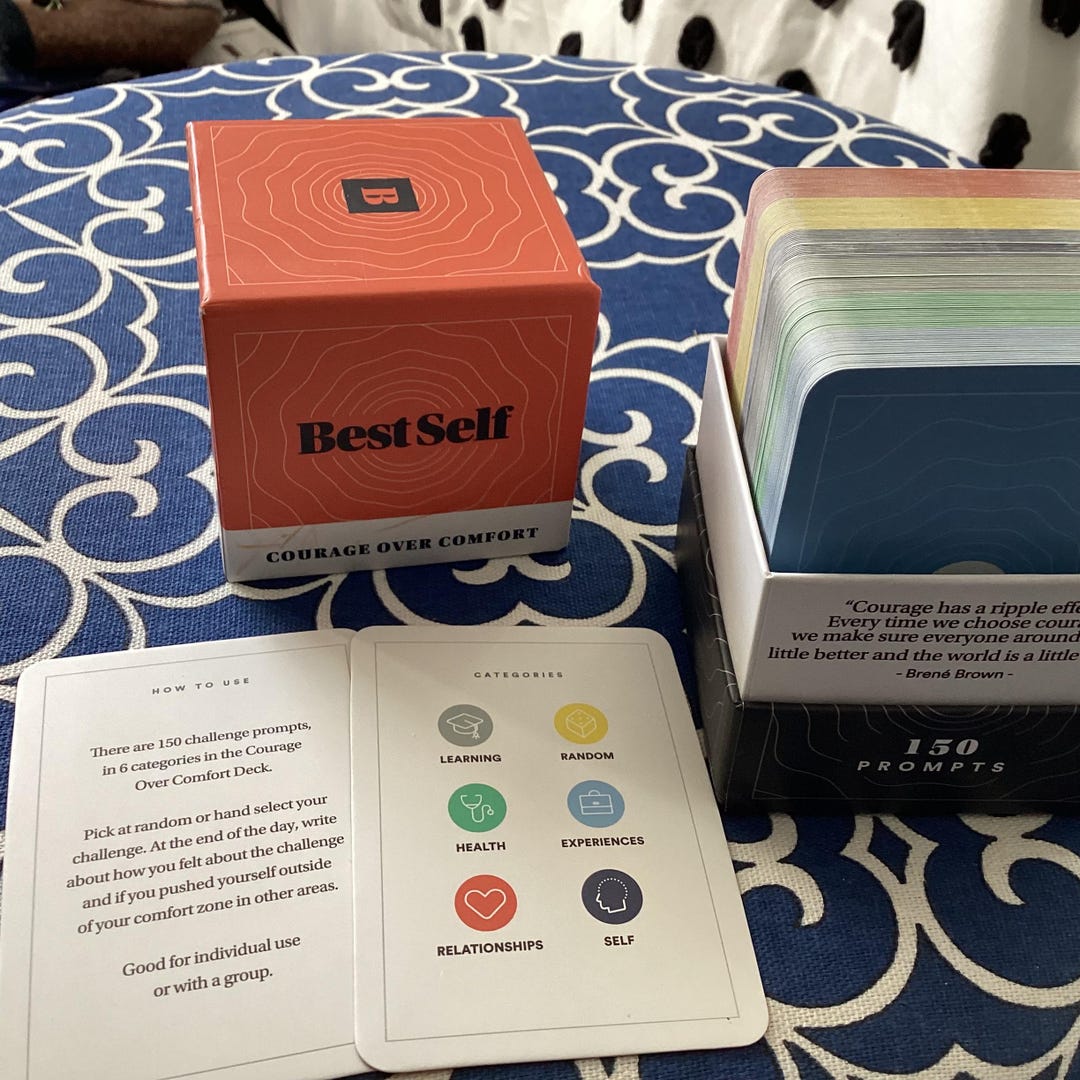 Best Self Courage Over Comfort 150 Prompt Cards/self Help Inspiration ...