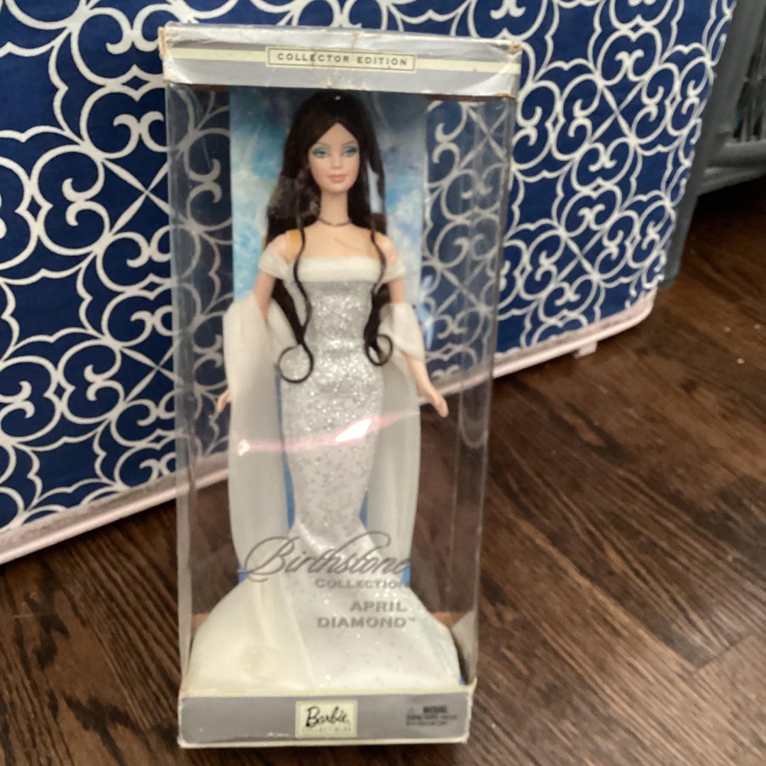 April Diamond Barbie Brunette Birthstone Collection Doll Mattel B3412 ...