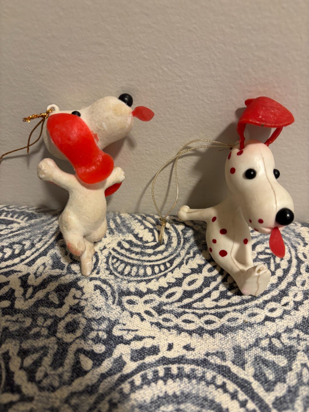 Vintage Snoopy Christmas Ornament, Red Dots and Ears - Etsy