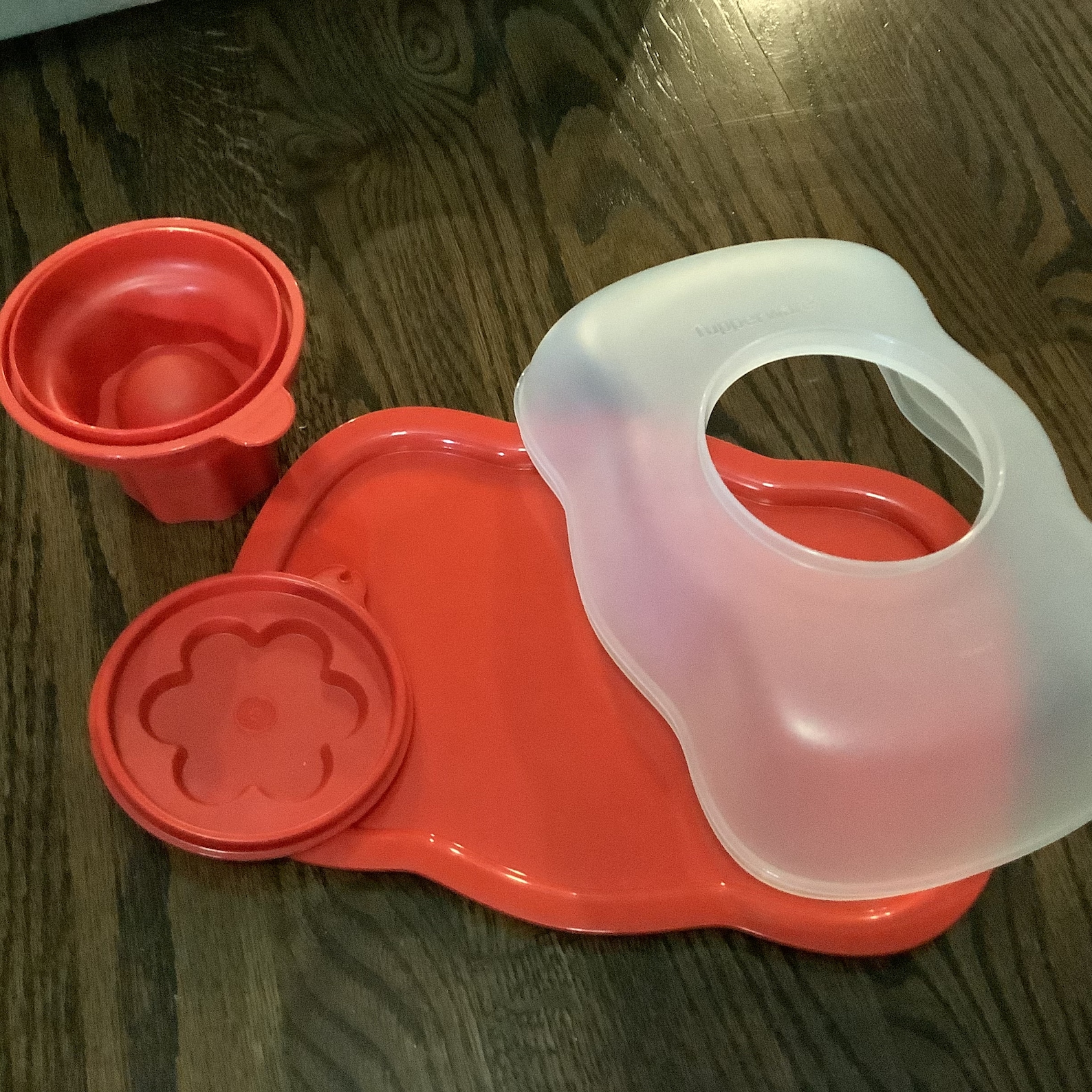 Vintage Tupperware Red Jello Mold, 4-piece Set - Etsy