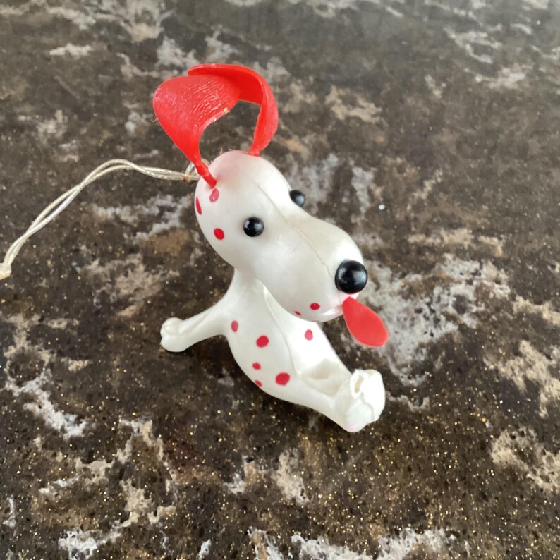 Vintage Snoopy Christmas Ornament, Red Dots and Ears - Etsy