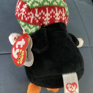 Ty Beanie Boo Penelope the Penguin 6 Glitter Eyes New Birthday November ...