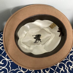 Vintage Capas Design Fedora Wool Hat Size 6 7.8 Beige Made in Usa/mens ...
