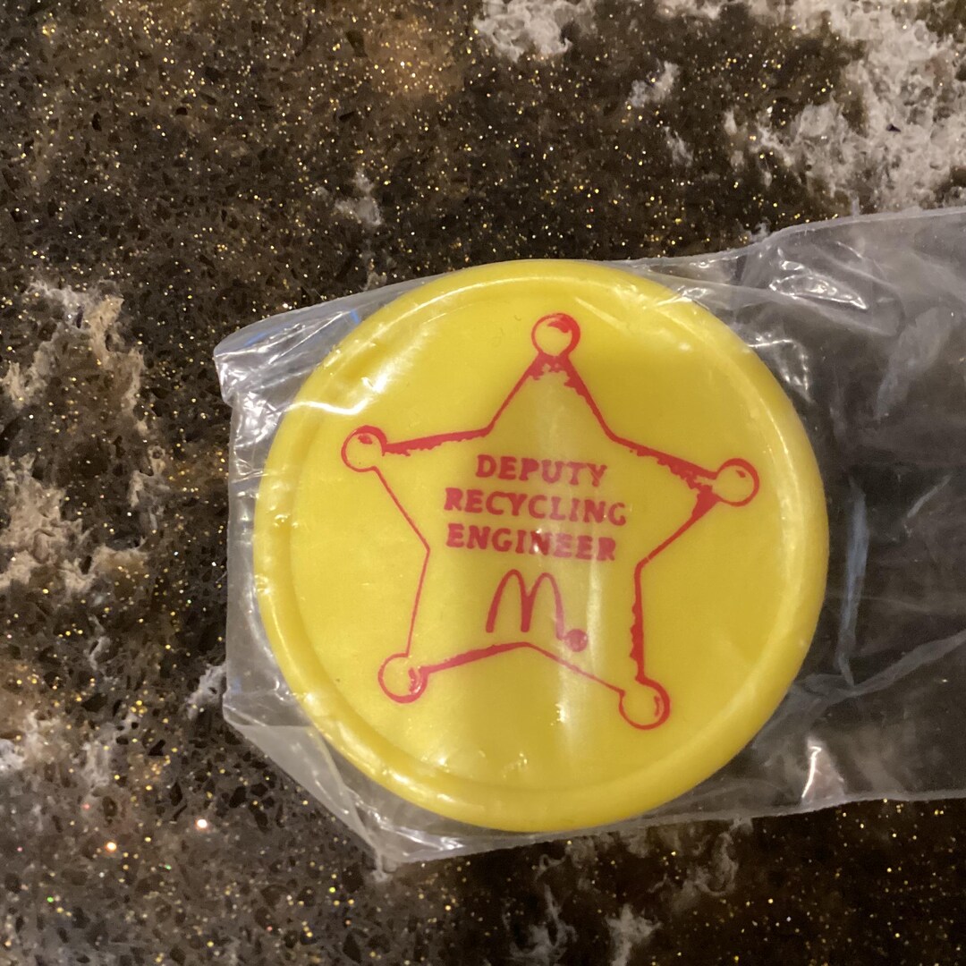 Rare Vintage Mcdonalds Advertisement Deputy Recycling Engine Pin ...