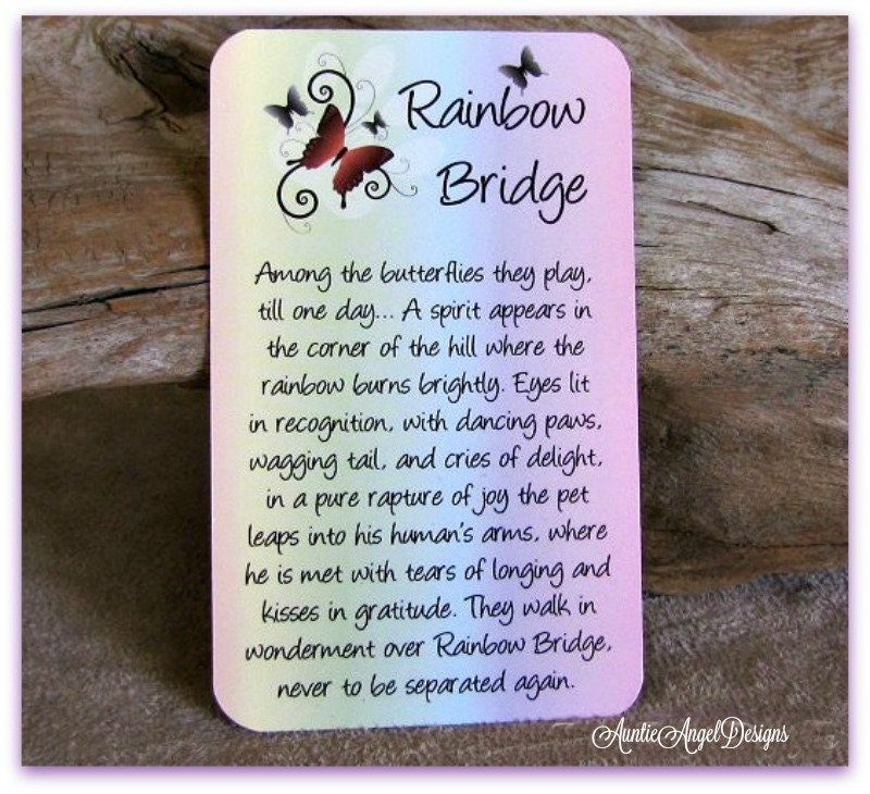 Rainbow Bridge Paw Ornament Personalized Pet Sympathy Gift | Etsy