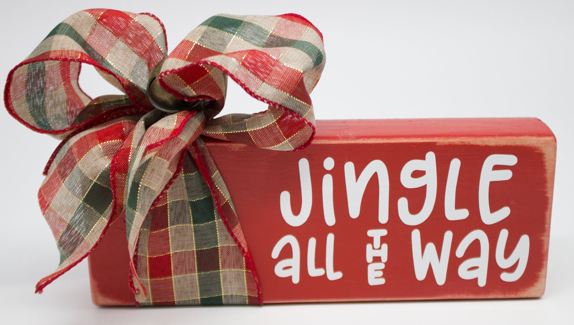 Jingle All the Way Wooden Block Wood Sign Christmas Home - Etsy