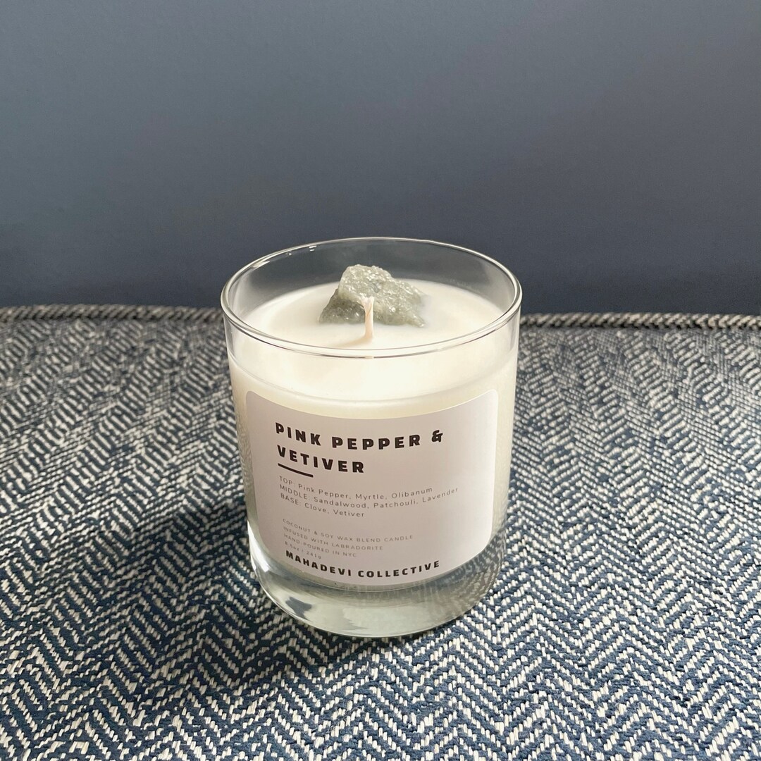 PINK PEPPER & VETIVER Candle | All Natural Coconut-soy Wax 8oz ...