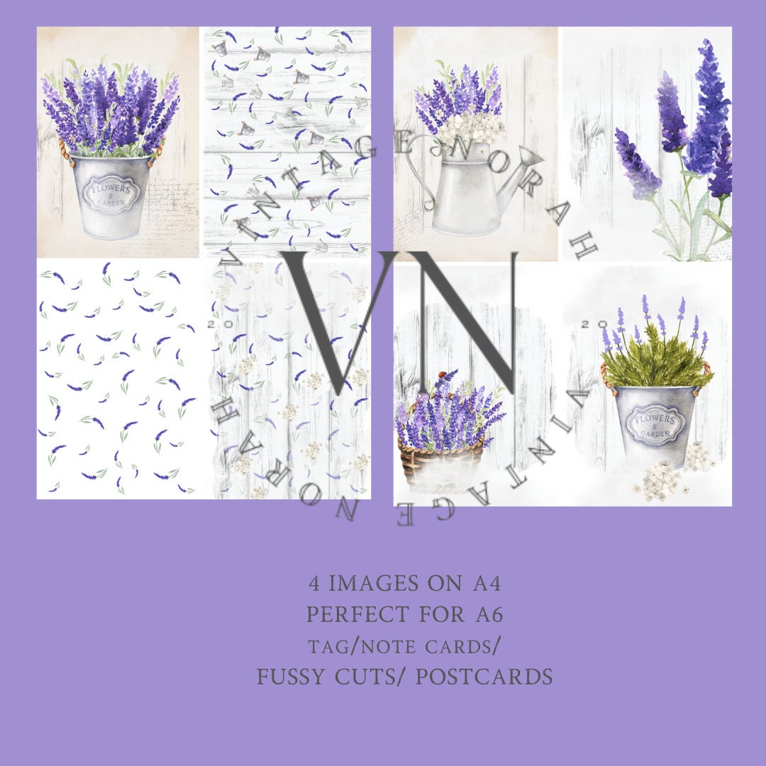 Lavender Printable Papercraft Journal Pages. Pdf Download. - Etsy UK