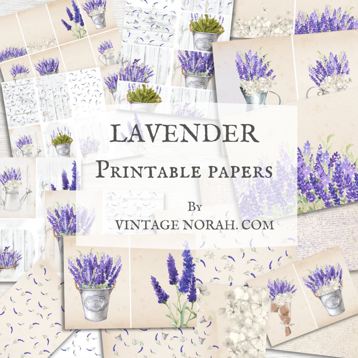 Lavender Printable Papercraft Journal Pages. Pdf Download. - Etsy UK