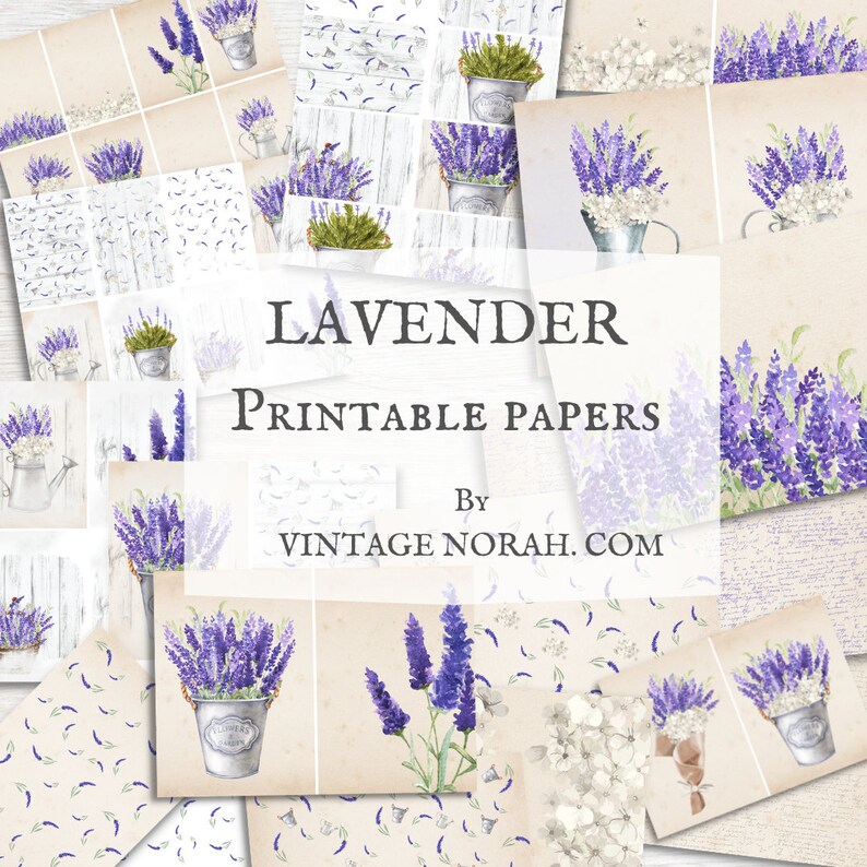Lavender Printable Papercraft Journal Pages. Pdf Download. - Etsy UK