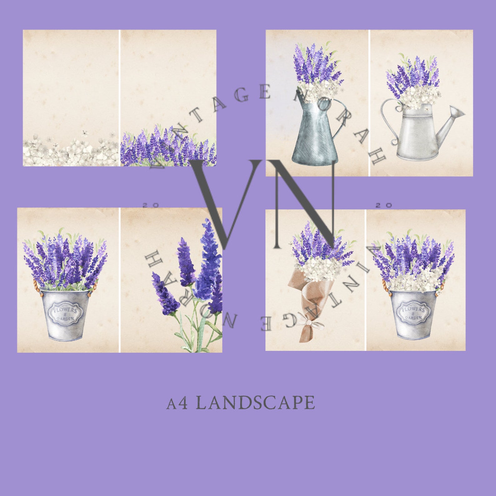 Lavender Printable Papercraft Journal Pages. Pdf Download. - Etsy UK