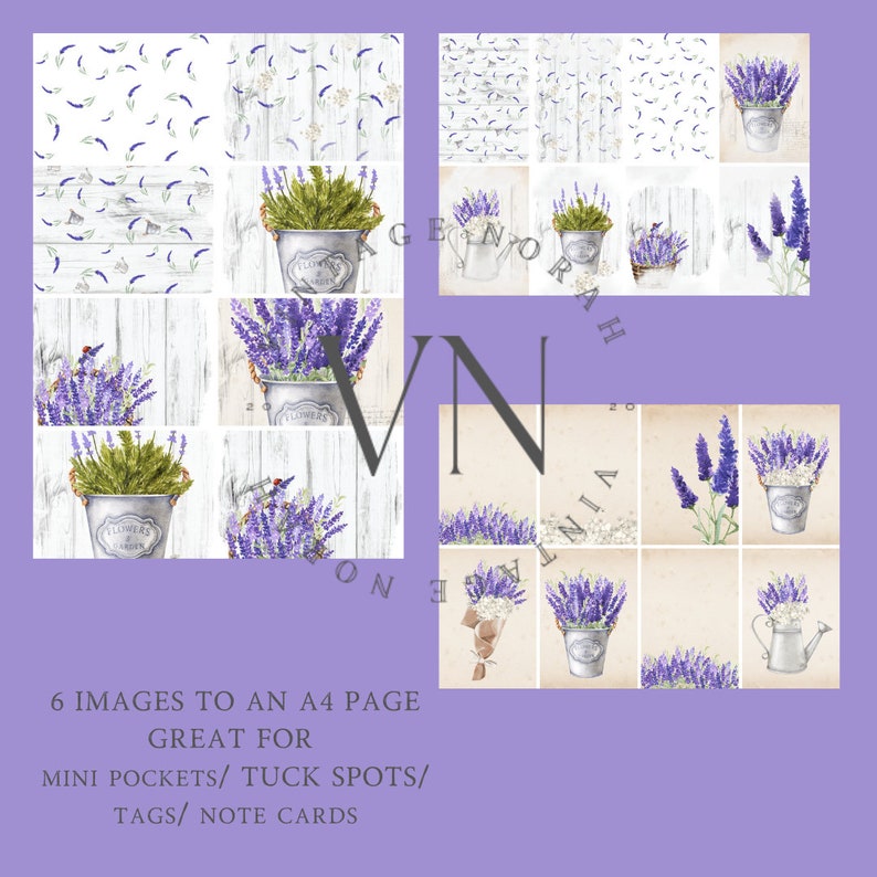 Lavender Printable Papercraft Journal Pages. Pdf Download. - Etsy UK