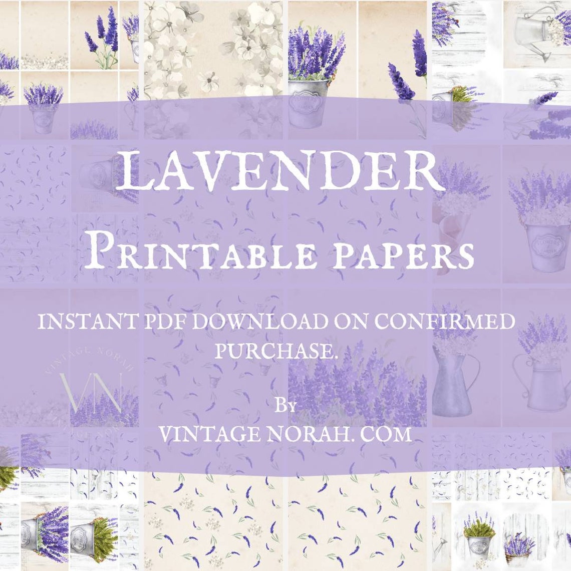 Lavender Printable Papercraft Journal Pages. Pdf Download. - Etsy UK
