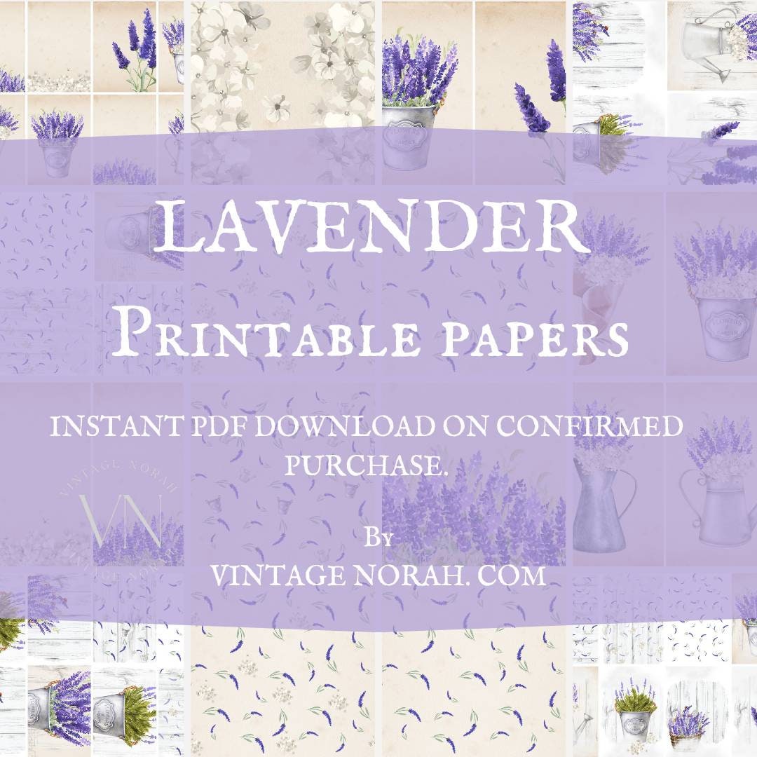 Lavender Printable Papercraft Journal Pages. Pdf Download. - Etsy UK