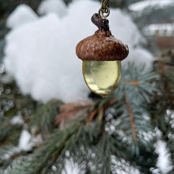 Resin Acorn Necklace - Etsy