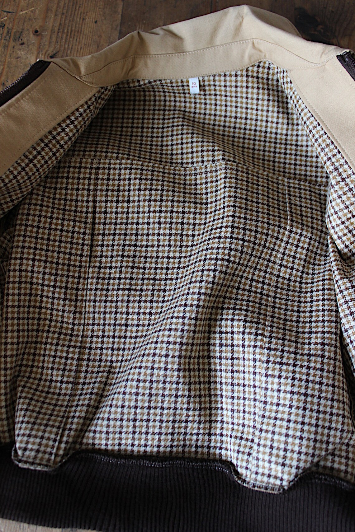 French Vintage 70's Coated Cotton Jacket - New Old Stock - Size 12 ...