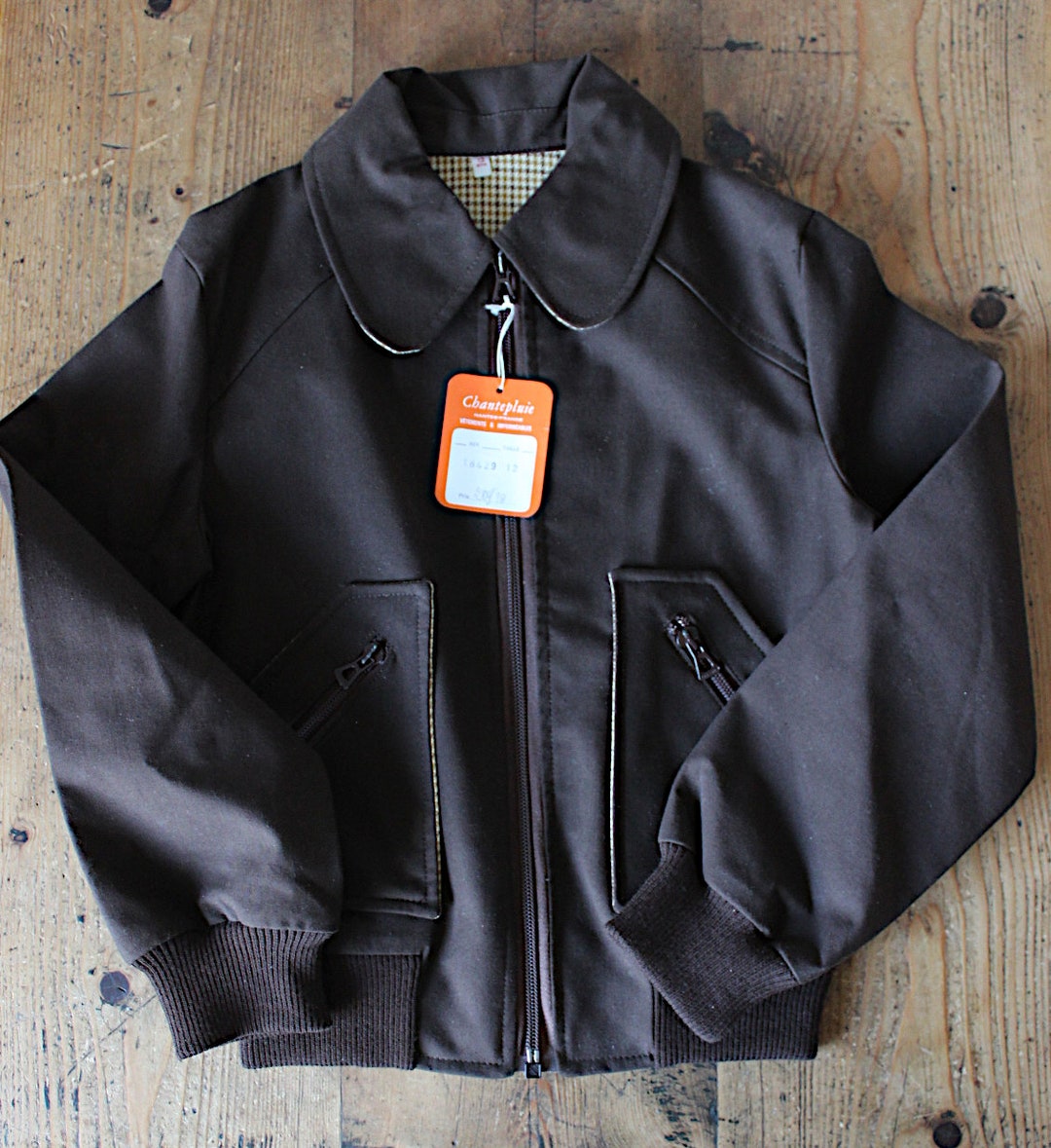 French Vintage 70's Coated Cotton Jacket New Old Stock Size 12 Years - Etsy