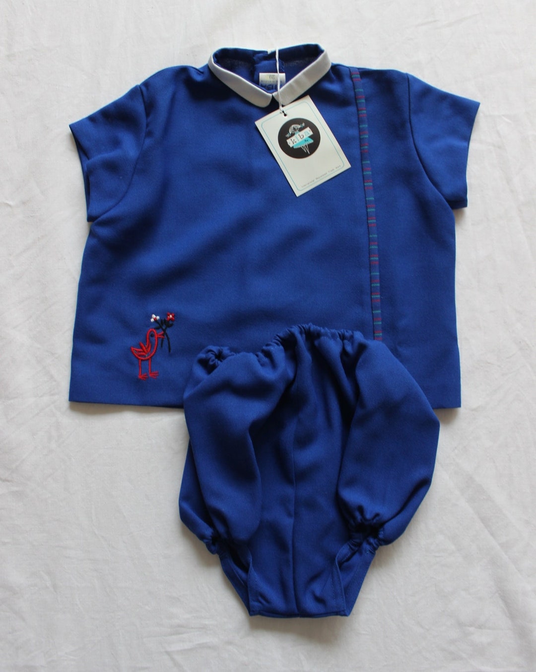 Vintage 60's Deep Blue Bloomers Set - Belgian New Old Stock - Size 3 ...