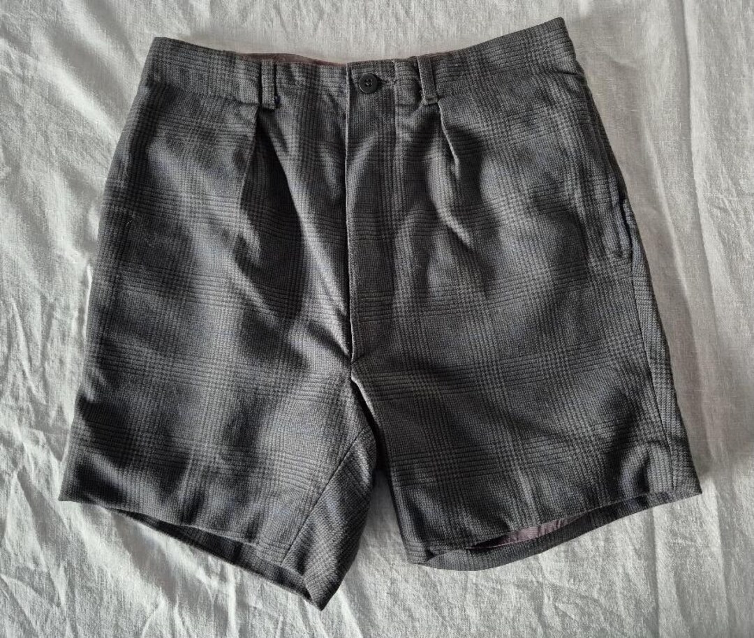 Vintage 60's Prince of Wales Wooly Shorts - French New Old Stock - Size ...