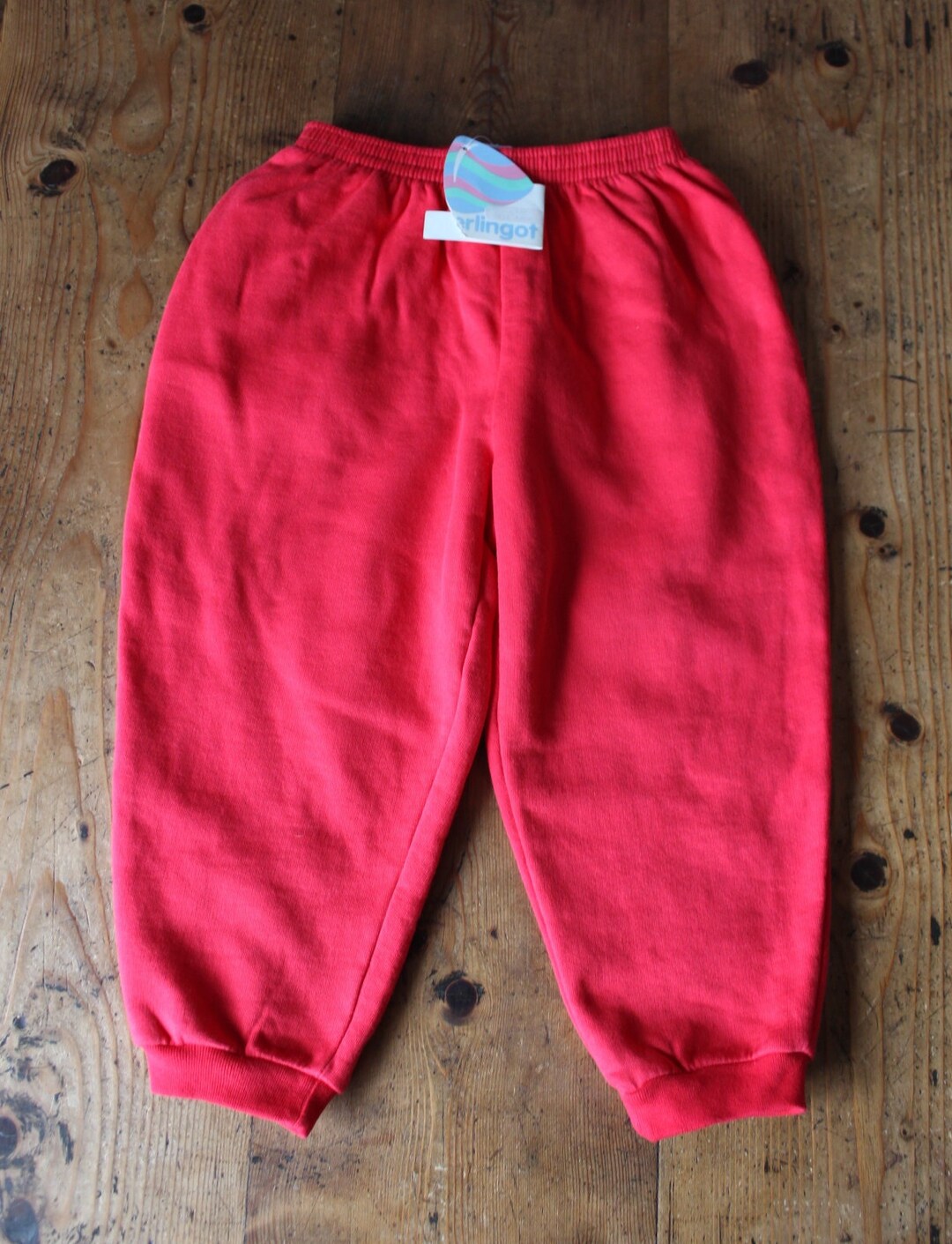 French Vintage 80's Red Jogging Pants - New Old Stock - Size 4 Years - Etsy