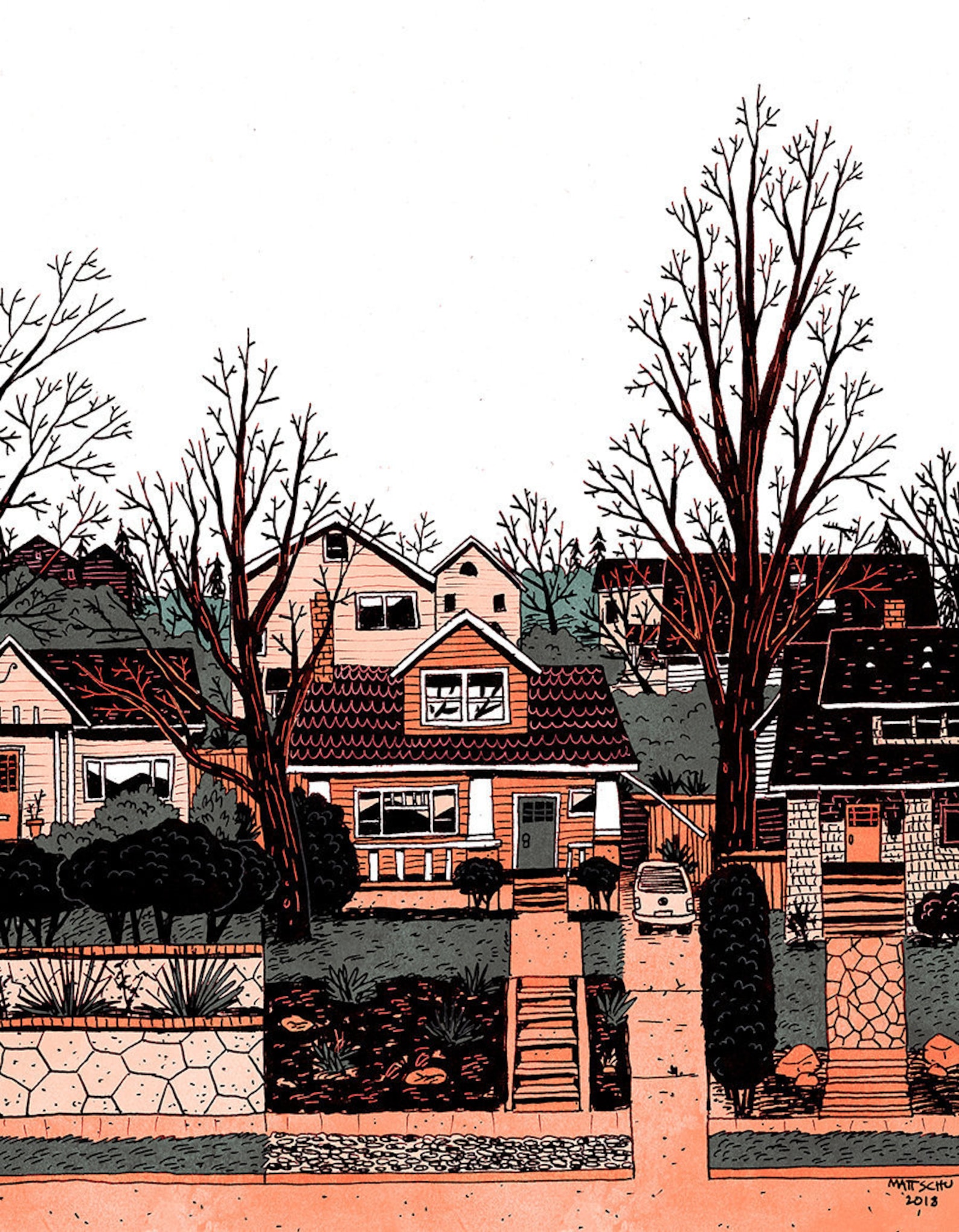 NE Portland Block Art Print - Etsy