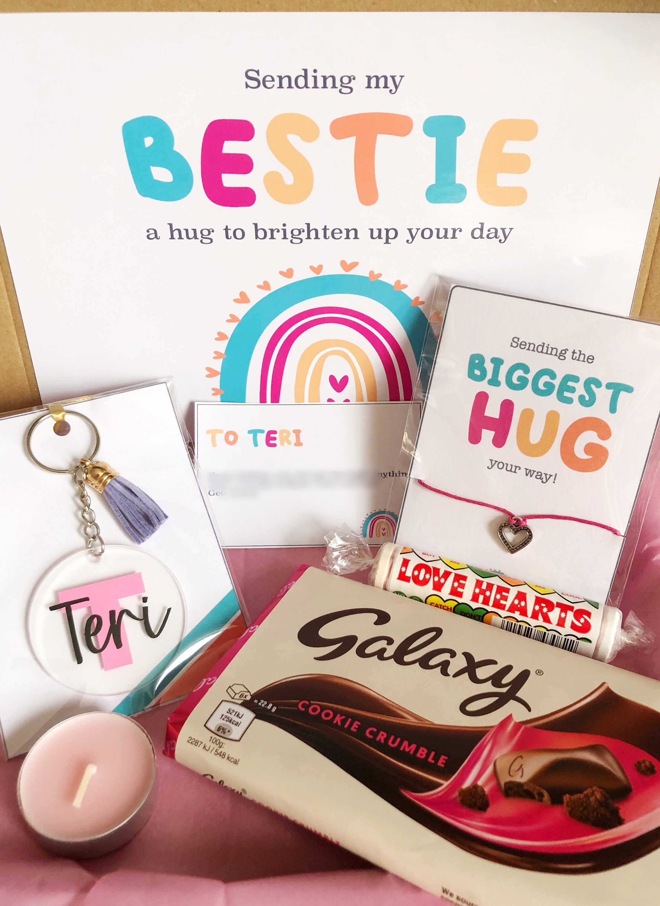 Personalised Bestie Hug in a Box Letterbox Gift Best - Etsy UK