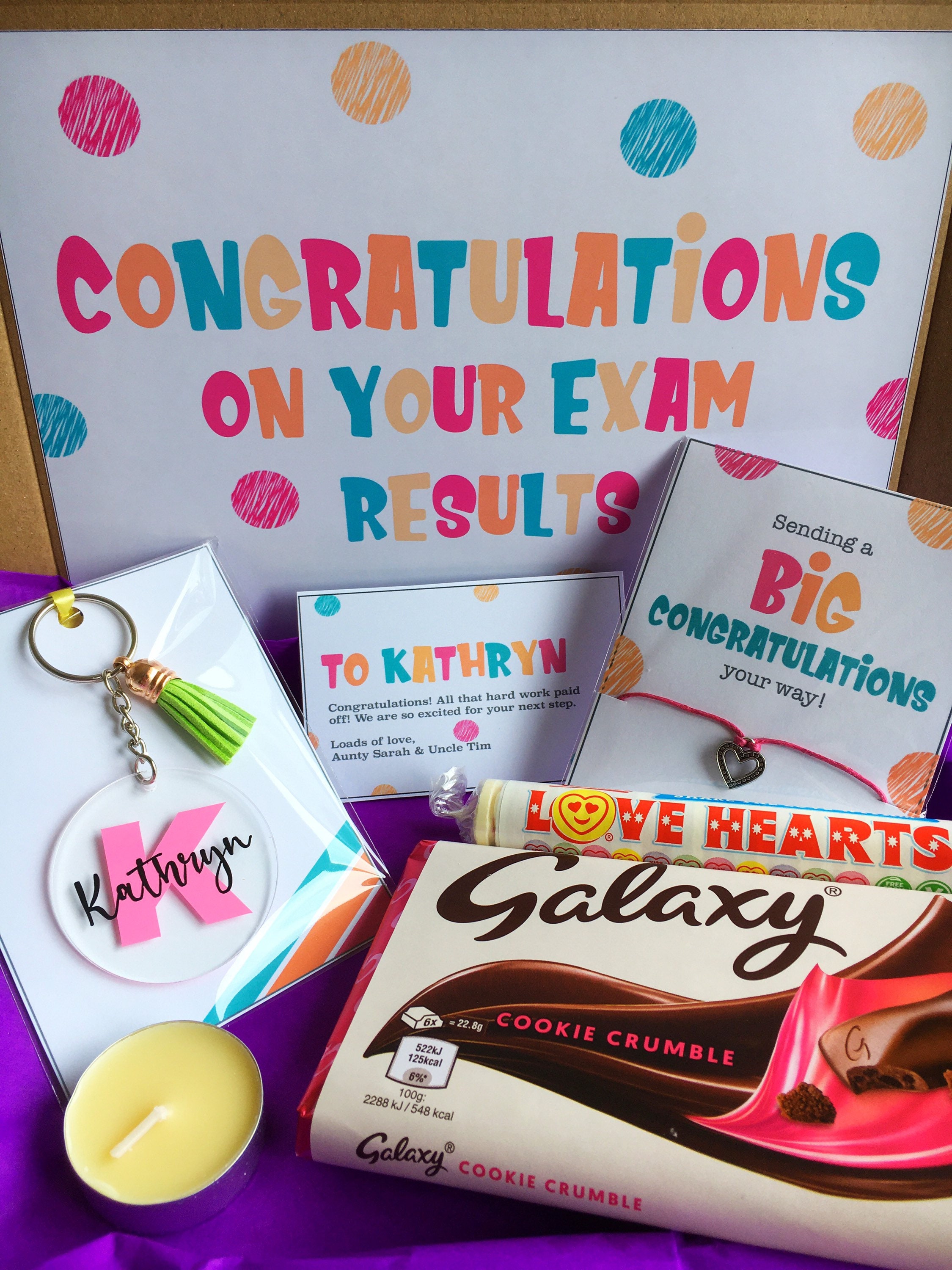 Personalised Congratulations on Exam Results Letterbox Gift - Etsy UK