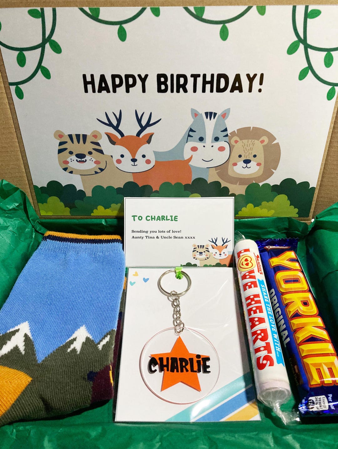 SAFARI Happy Birthday Gift Box | Personalised Jungle Hug in a Box ...