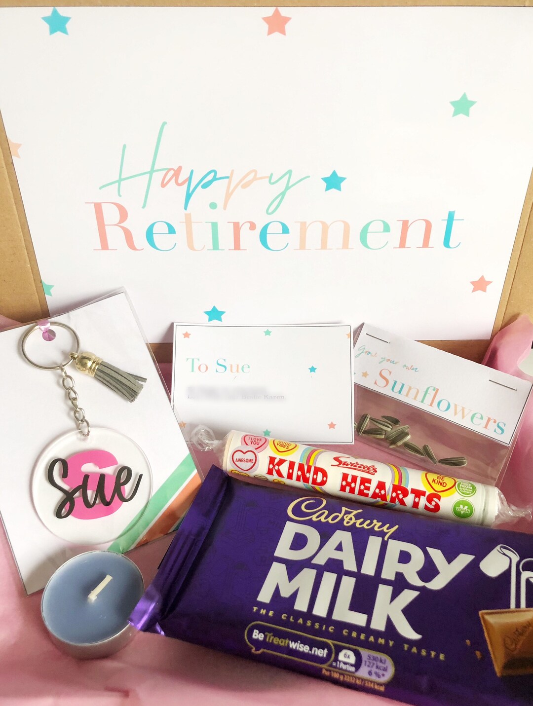 Retirement Hug in a Box | Personalised Letterbox Gift for Her | Happy ...